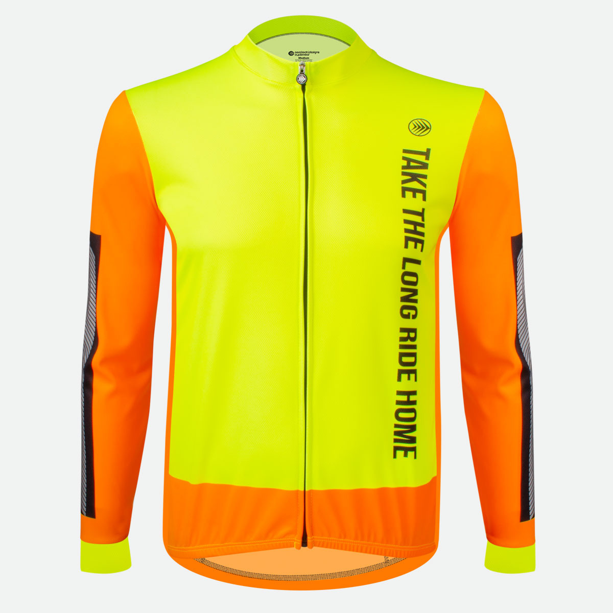 Men's High Visibility Long Sleeve Cycling Jersey | Sun Protection UPF 50+