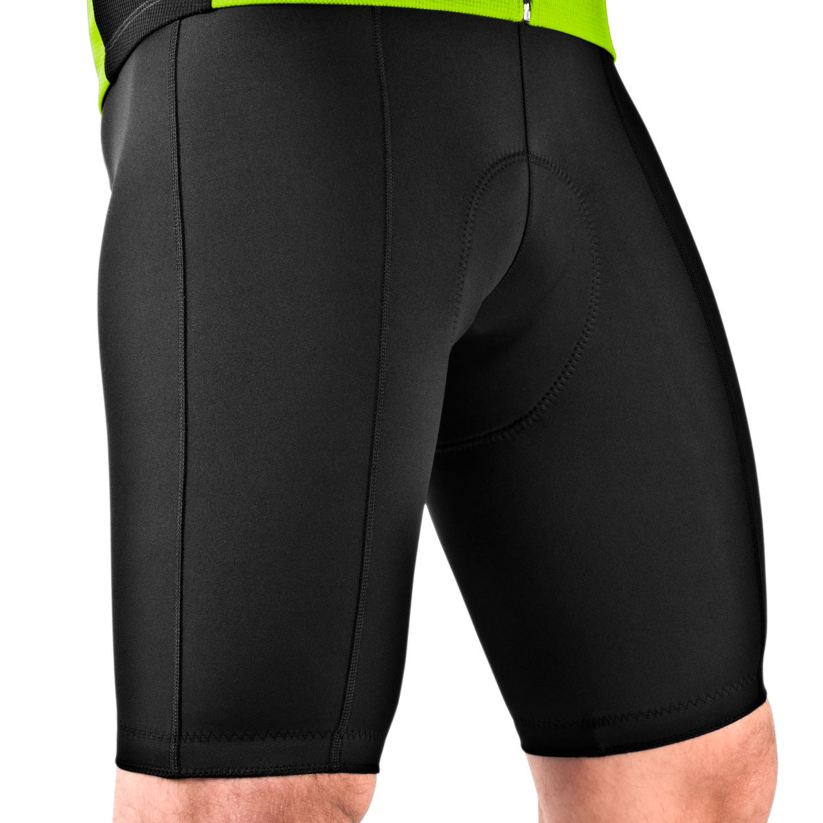Men's Century Cycling Shorts | Long Distance Padded Black Bike Shorts