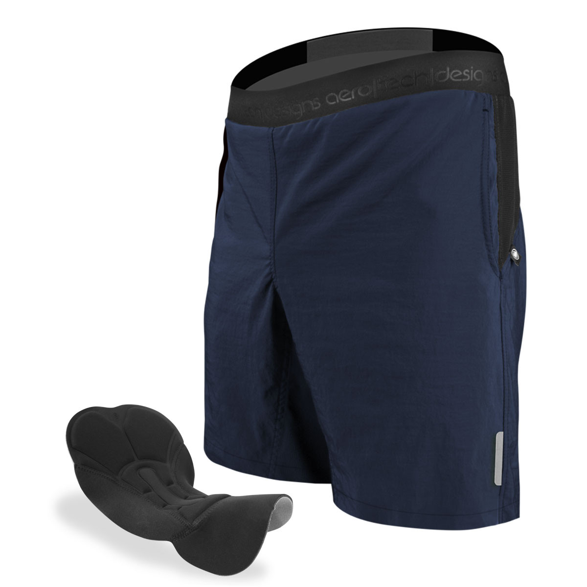 Men's USA MTB PADDED Mountain Bike Shorts with Shorter 8" Inseam