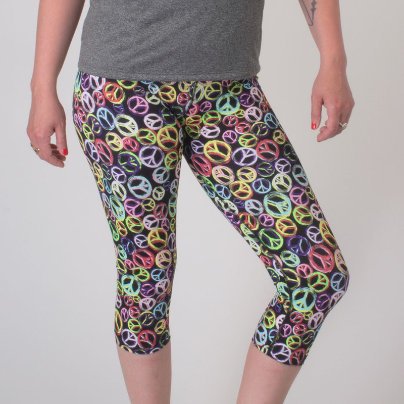 Women's Wild Print Compression Spandex Padded Cycling Capris