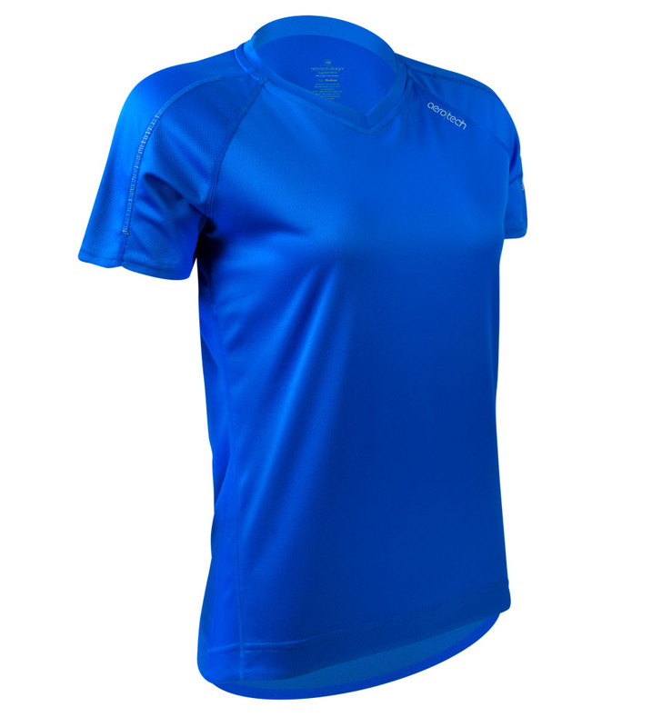Women's Tech Performance Cycling Tee Shirt with Pocket and Reflective Trim