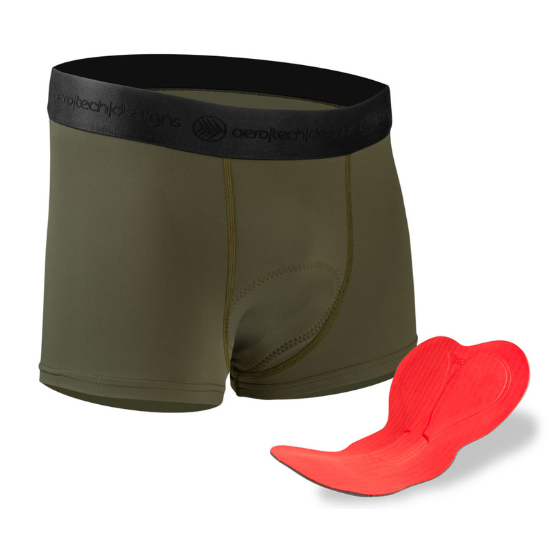 Men's Shorty Cycling Underwear | 3" Inseam Padded Boxer Brief | Aero Tech