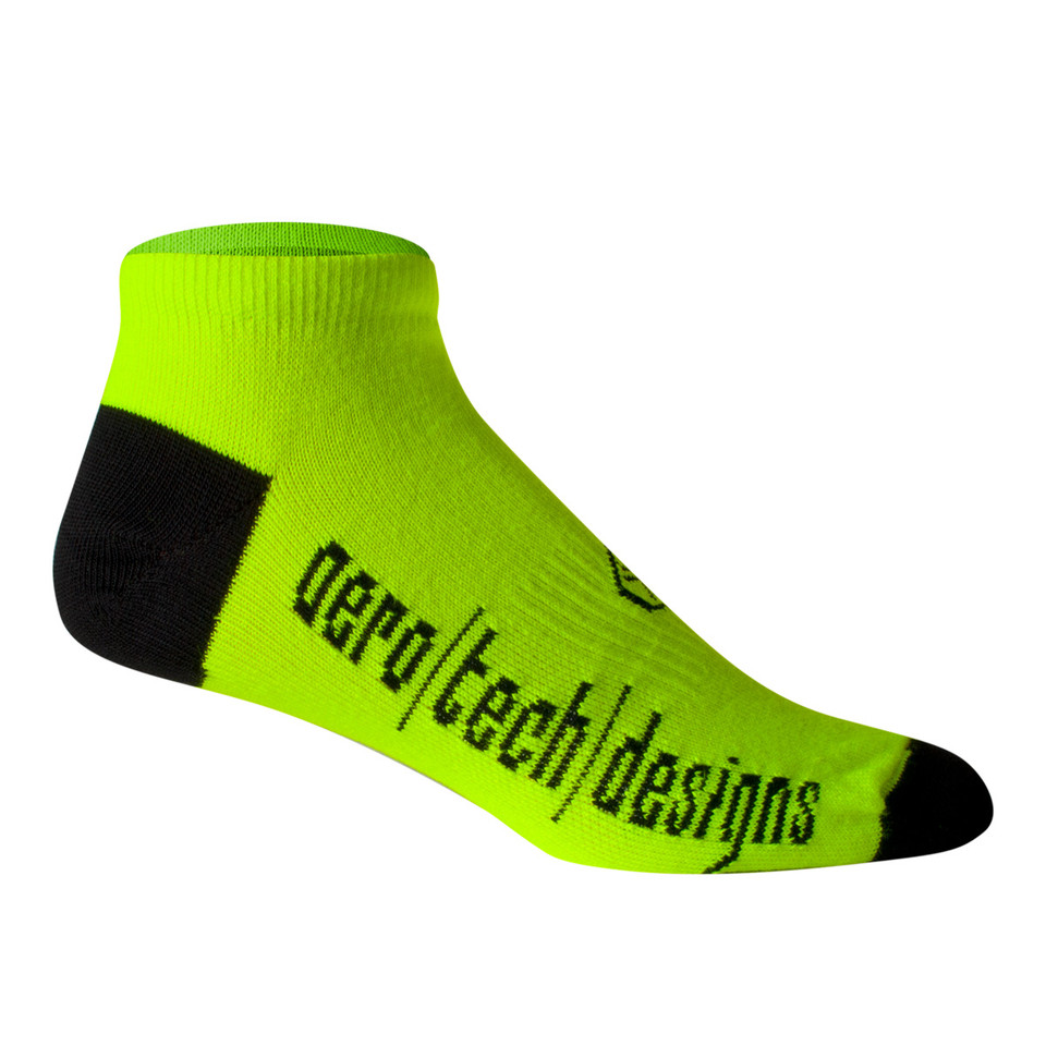 No Show Cycling and Running socks - Mutli-Color CoolMAX USA Made