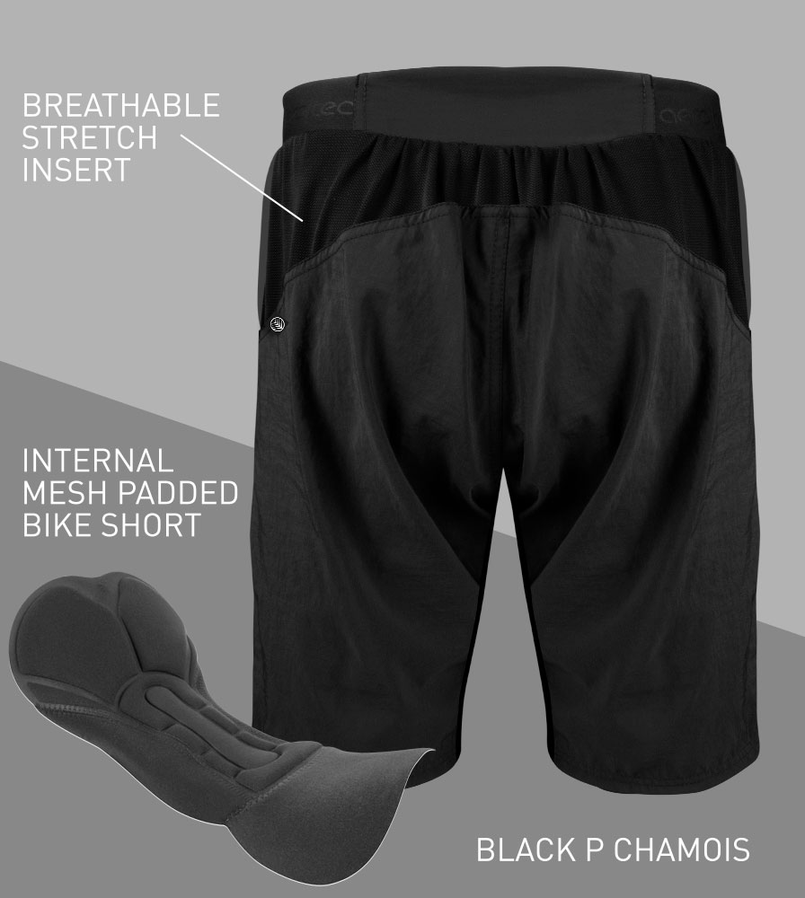 Men's USA Mountain Bike Short - Two parts with a padded liner