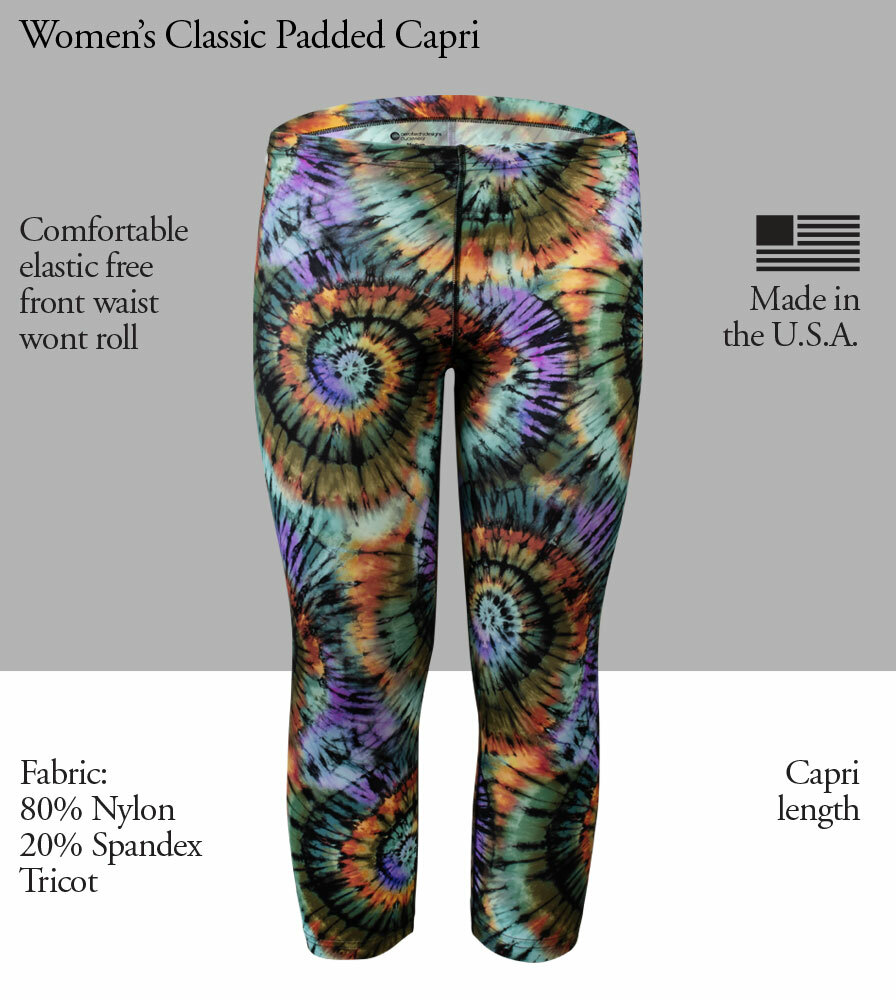 Women's Wild Print Compression Spandex Padded Cycling Capris