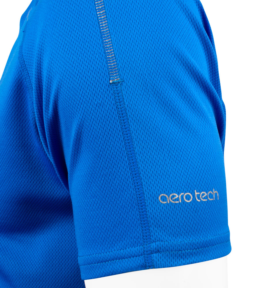 Men's Tech Performance Cycling Tee Shirt with Pocket and Reflective Trim