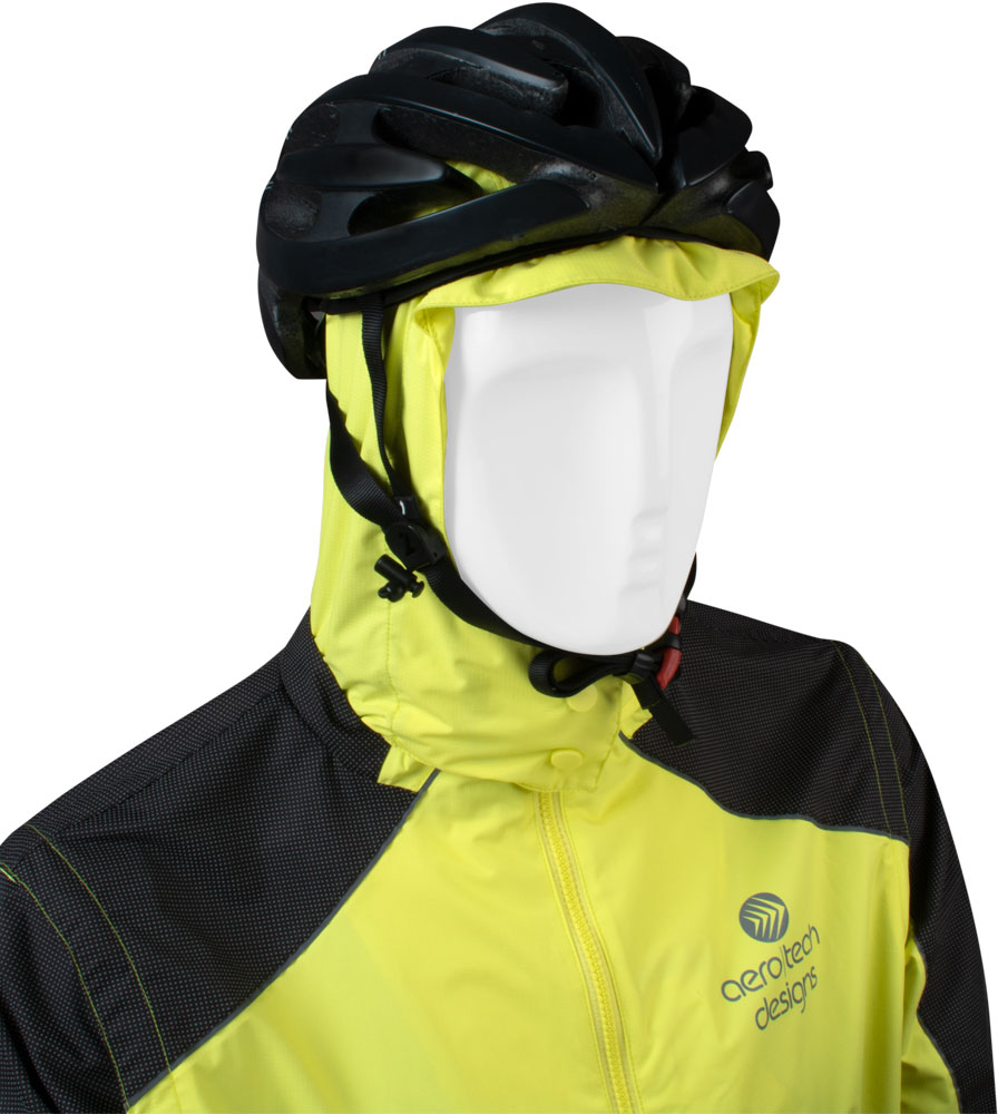 Women's Aero Reflective Windproof Waterproof Hi-Viz Cycling Rain Jacket