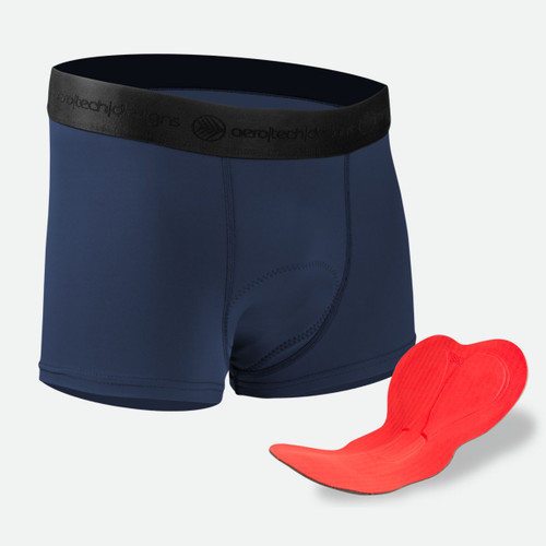 Men's Shorty Cycling Underwear | 3" Inseam Padded Boxer Brief | Aero Tech