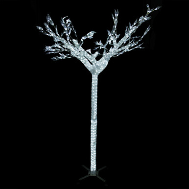 6.5' LED Lighted Indoor/Outdoor Commercial Acrylic Ice Christmas Tree ...