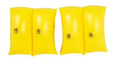 Inflatable Yellow Swimming Pool Roll-Up Arm Band Floaties, 8-Inch ...