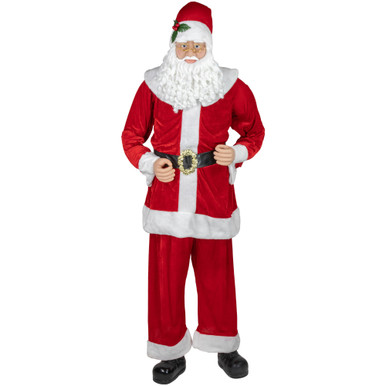 72" Life-Size Plush Santa Claus Standing or Sitting Christmas Figure ...