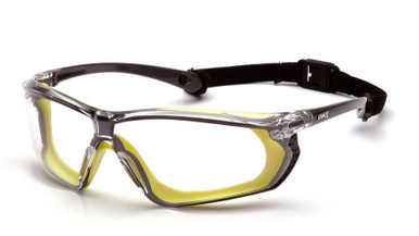 Pyramex - SGL10610DT Gray-Lime Goggles, Removable Strap - State Safety