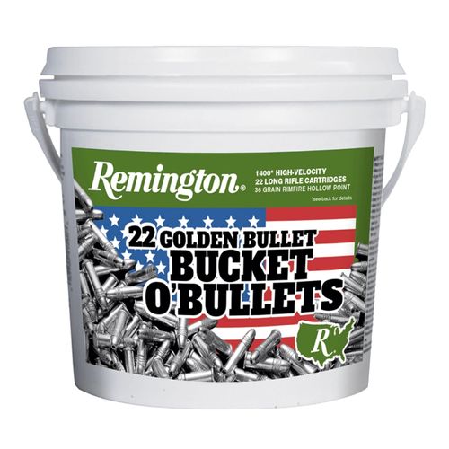 Remington Golden Bullets 22LR 36gr HP - 1400 Round Bucket | DEGuns