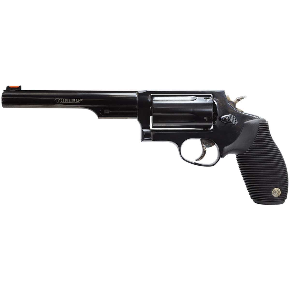 Taurus Judge 410/45LC 6.5" 5rd FO Sight, Ribber Grip Overlay, Blued