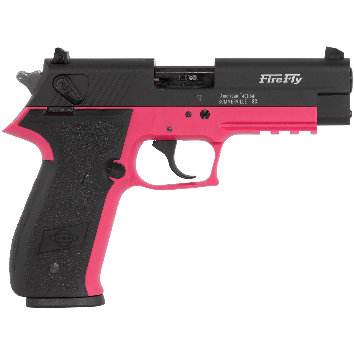 ATI GSG Firefly .22LR 4" Pink/Black Semi Automatic Handgun | DEGuns
