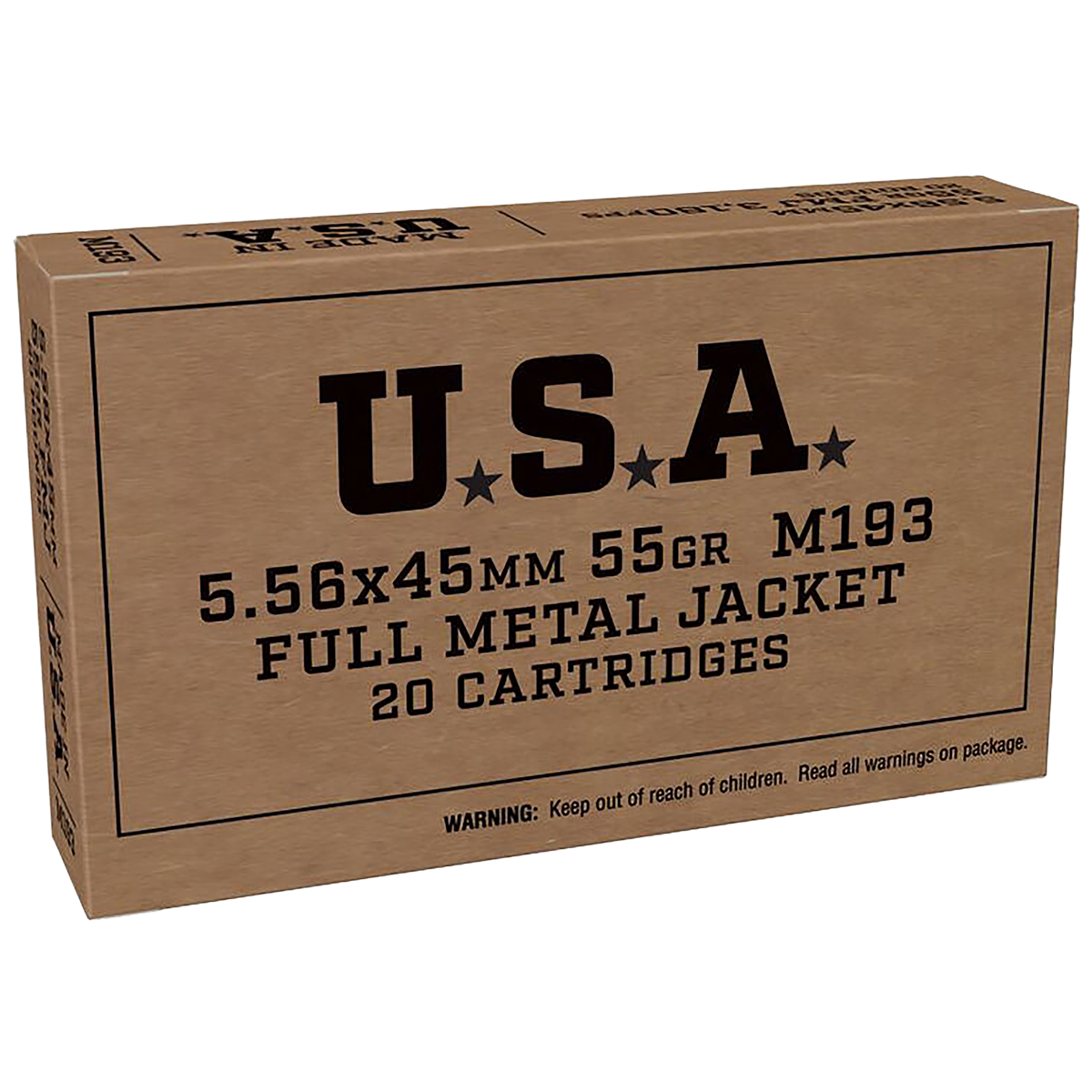 Winchester Ammo USA 5.56x45mm NATO 55 gr Full Metal Jacket - SGM193KW