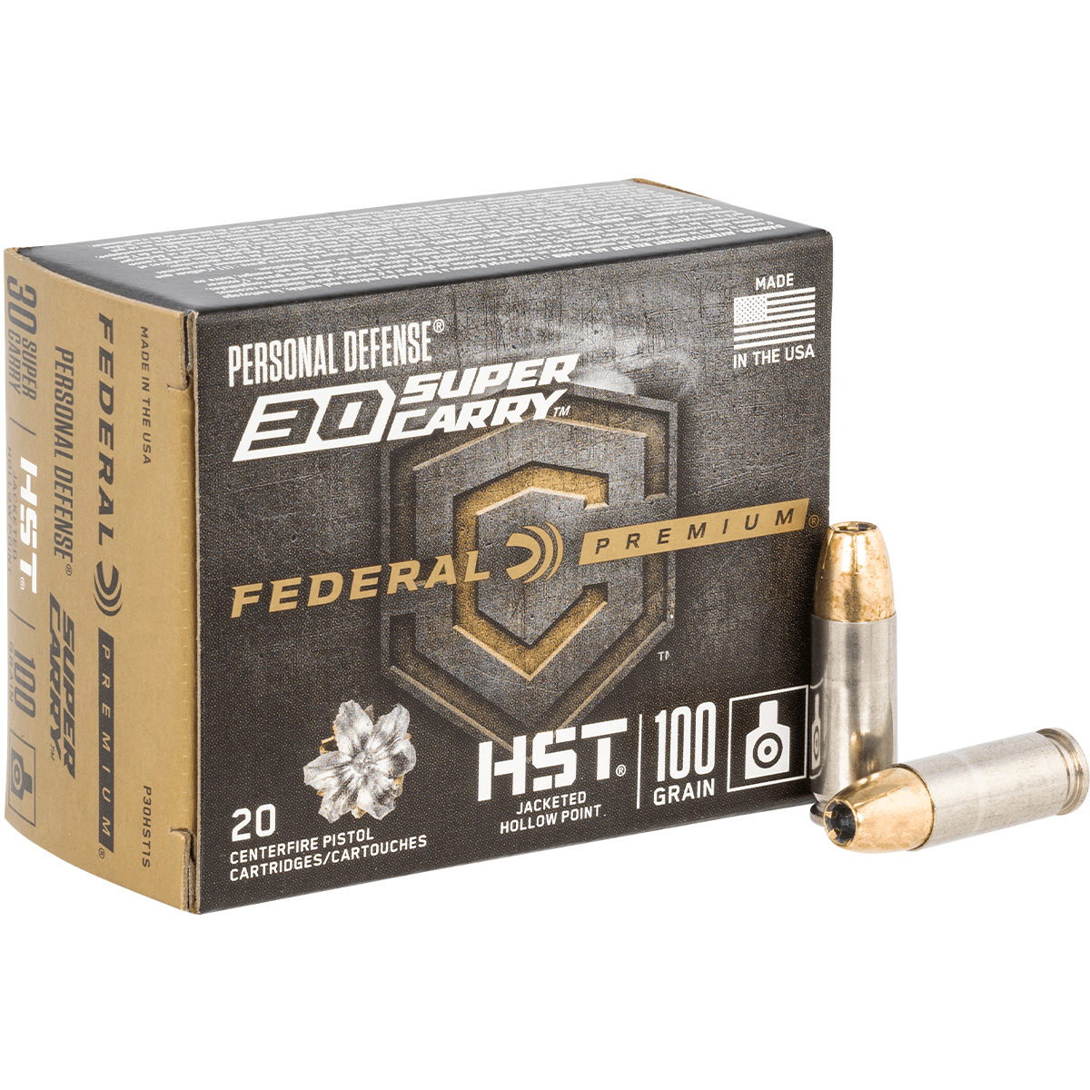 Federal P30HST1S Premium Personal Defense HST 30 Super Carry 100 gr HST ...
