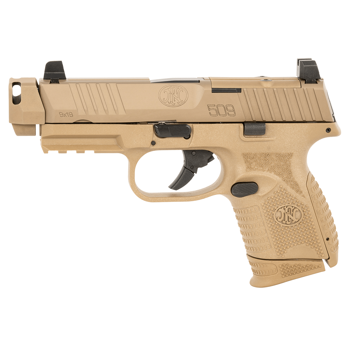 FN 509C Compact 9mm Flat Dark Earth PVD Semi Automatic Handgun