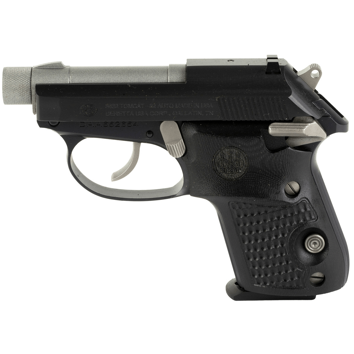 Beretta USA 3032 Tomcat Silver Black Gorilla 32 ACP Micro-Compact Pistol