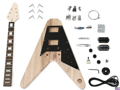 DIY flying V shaped electric guitar kit