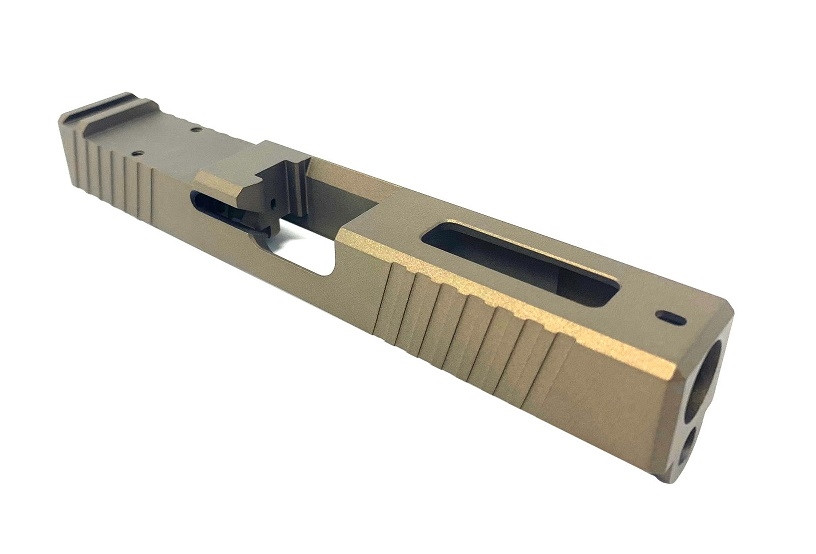 Glock 19 9mm Gen 3 Slide - Trijicon RMR - Lightening Cuts - Burnt Bronze