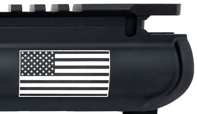Custom Engraved M4 Upper - American Flag