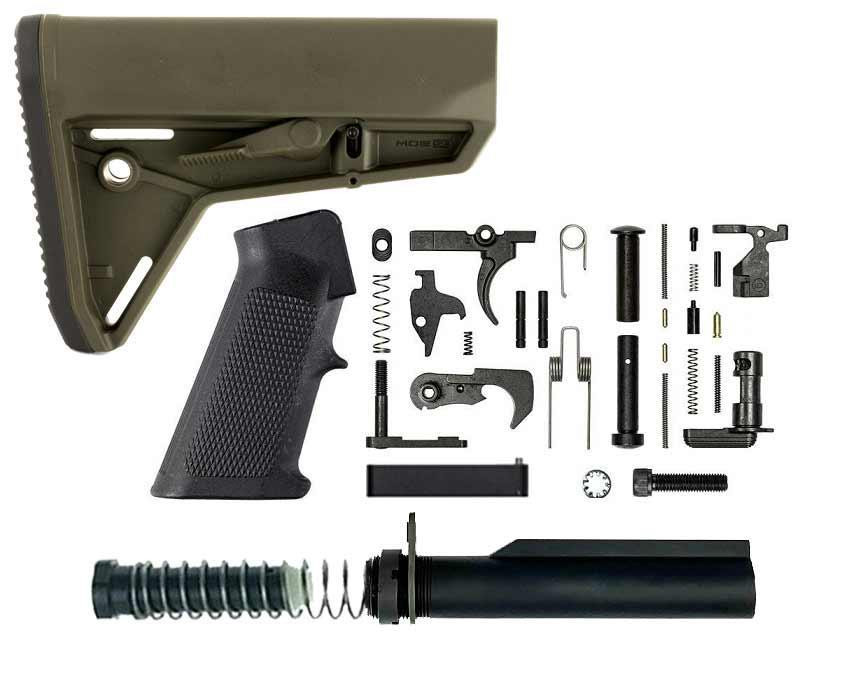 BN + Magpul Complete AR-15 Lower Build Kit - Magpul MOE Slim Line ...
