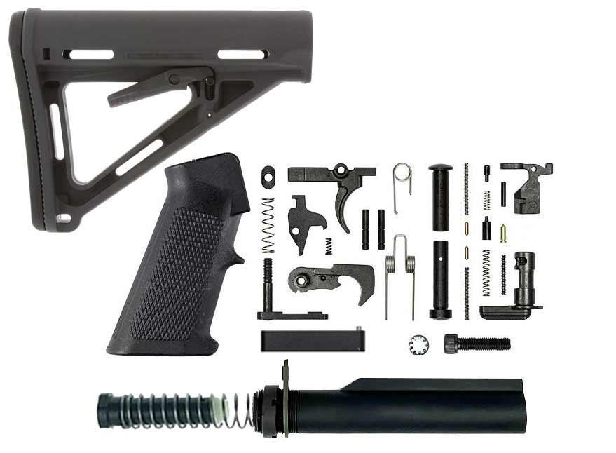 BN + Magpul Complete AR-15 Lower Build Kit - Magpul MOE Stock Mil-Spec ...