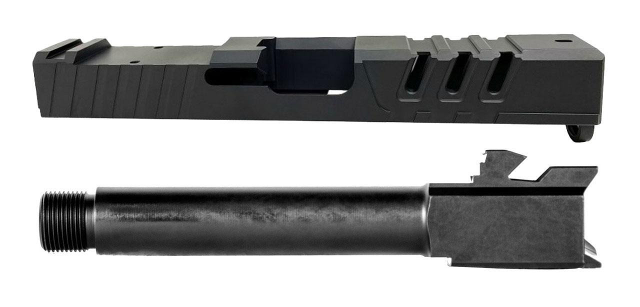 G19 Compact Lightening Cut Slide w/ RMR Cutout + G19 9mm Barrel ...