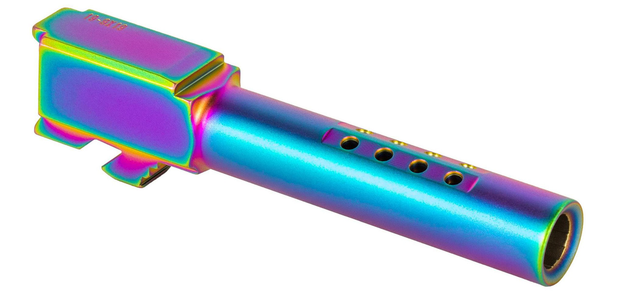 Drop In 9mm Barrel - Crown-Ported Chameleon PVD Coated - Fits Glock 19 ...