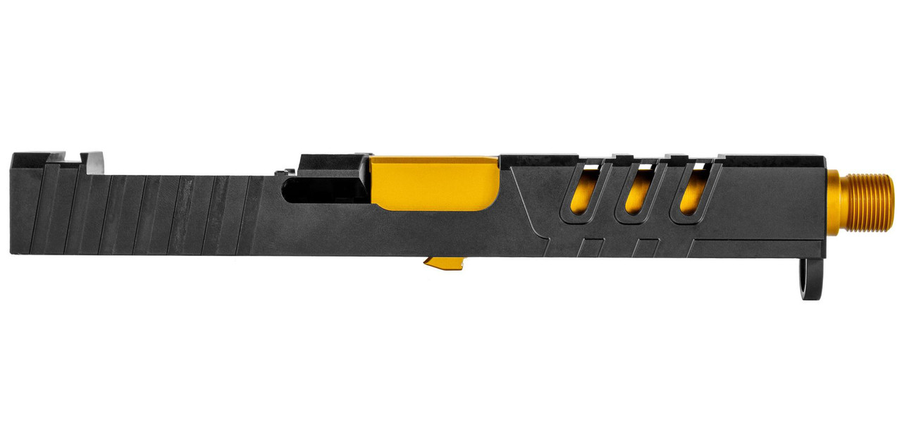 RTB G19 Lightening Cut Slide w/ RMR Cutout + Drop In 9mm Barrel - TiN ...