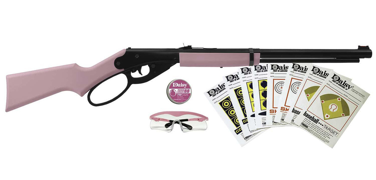 Daisy Pink Lever Action Carbine BB Gun Fun Kit - RightToBear.com