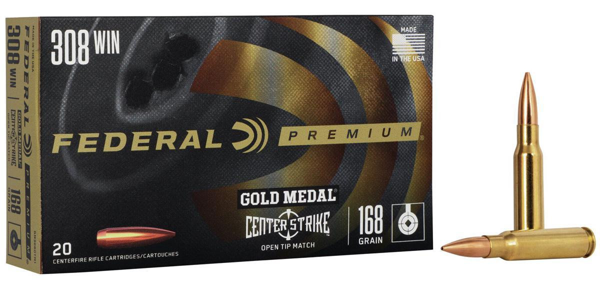 Federal Gold Medal CenterStrike 308 Win Ammo 168 Grain OTM Ammo ...