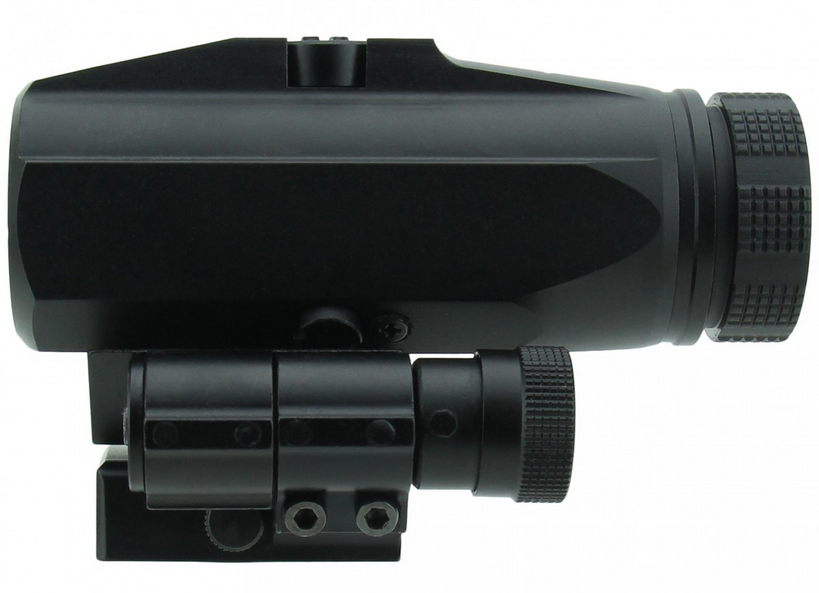 TACFIRE Flip-to-Side 3X Red Dot Magnifier (Black) - RightToBear.com
