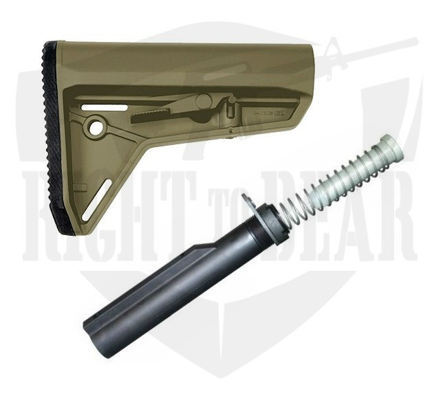 Magpul Slim Line Stock + Mil-Spec 6 Position Buffer Tube Kit - FDE