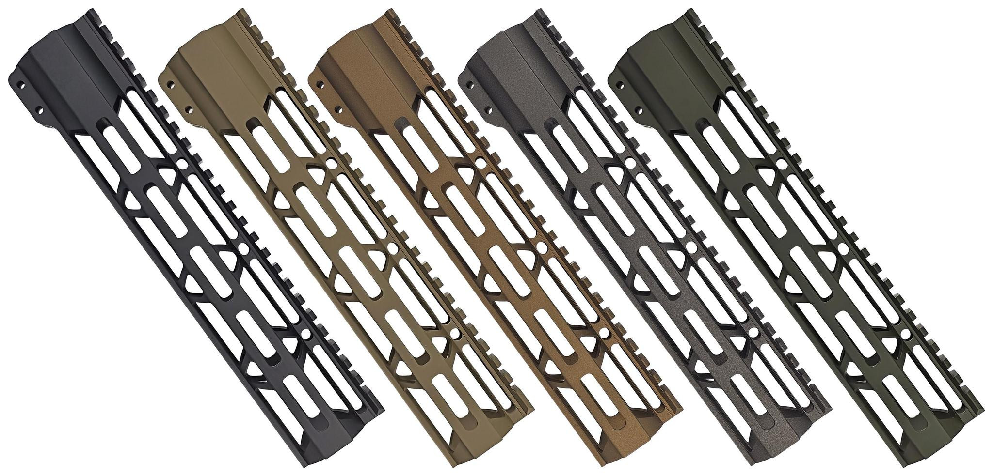 M-LOK Free Float Handguard - Triangle Cut - 12" Cerakote - RightToBear.com