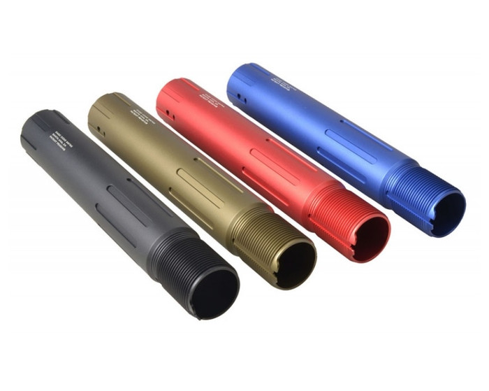Strike Carbine Length Pistol Receiver Extension in Black, FDE, Red or Blue