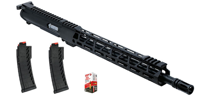 RTB Complete 16" .22LR Upper Receiver - Black | 15" M-LOK | 2 CMMG Mags ...