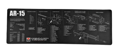 TekMat AR-15/ M-16 Rifle Cleaning Mat w/ Exploded Diagram (12" x 36" x ...