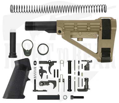 Tactical Sports SBA4 Pistol Lower Build Kit - Adjustable Pistol Brace ...