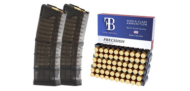 Ammo Bundle | 2x Lancer 5.56 Magazines + 60 Rounds - First Breach 5.56 NATO Ammo 55 Grain FMJ ...