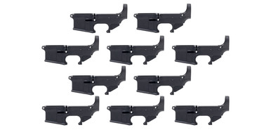 10 PACK | Overrun AR-15 80% Lower Receiver - Black ^ - RightToBear.com
