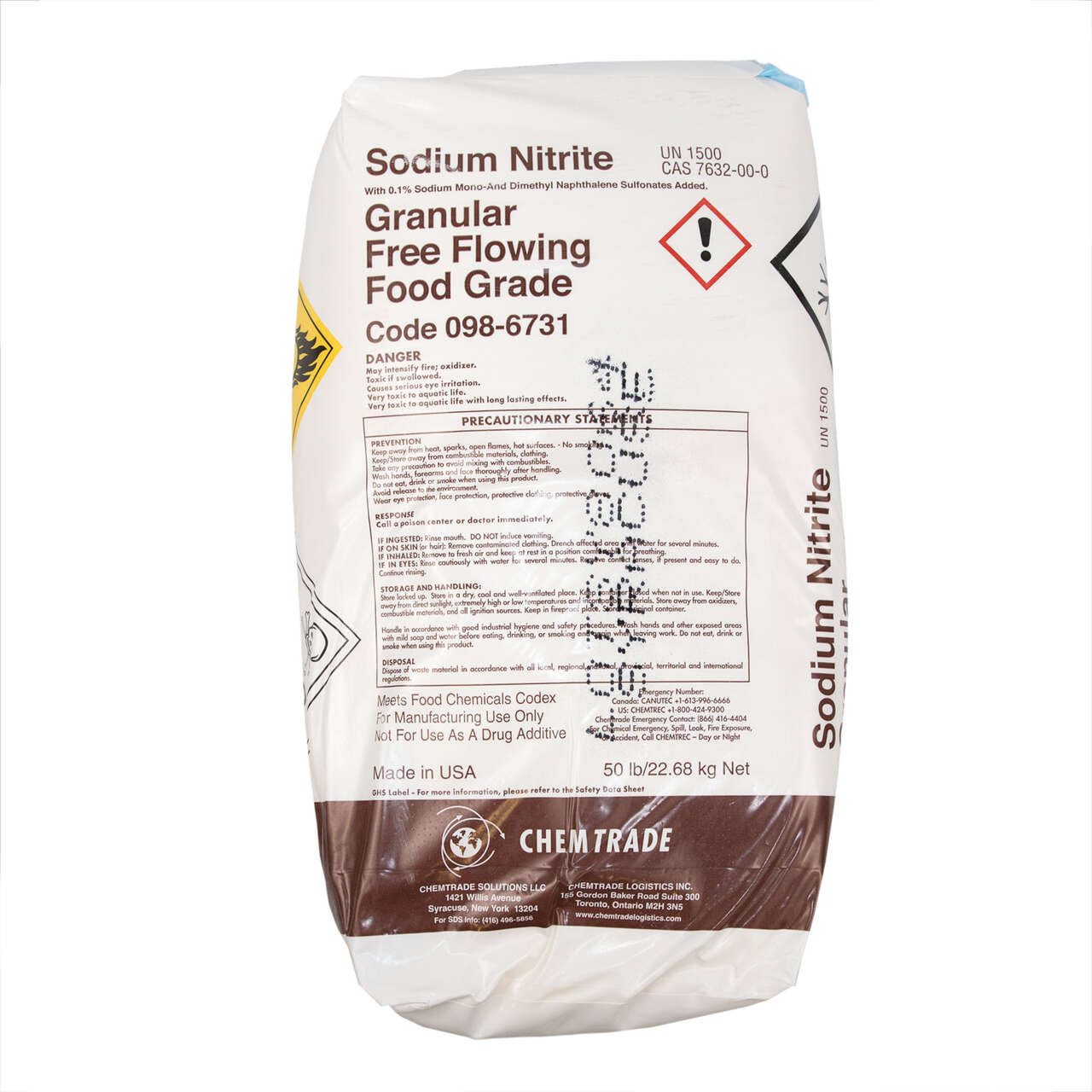 Sodium Nitrite FCC - Bulk 50lb Bags - Shop Today