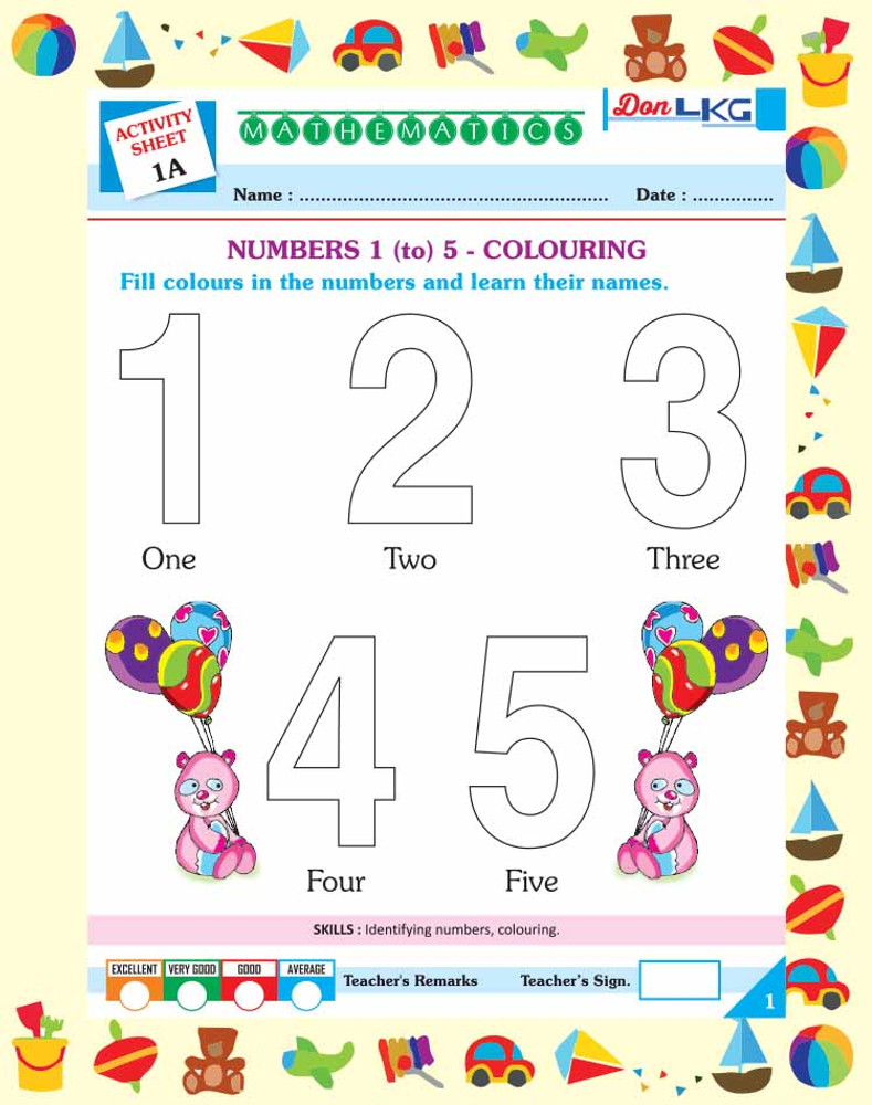 LKG Activity Worksheets - Maths LKG Activity Worksheets - Maths