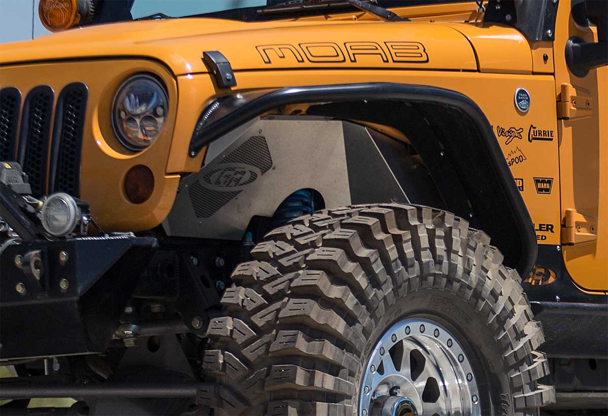 JK Aluminum Front Inner Fenders for JK Elite Suspension | GenRight Jeep ...