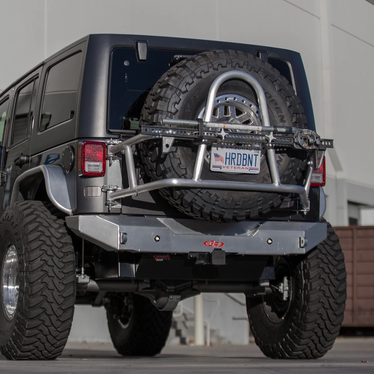Jeep Rear Bumper with Tire Carrier | Wrangler Tire Mount Kit | GenRight ...