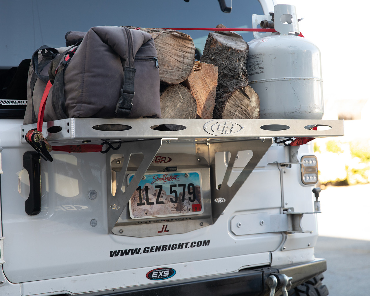 Jeep Overland Cargo Rack | Small Aluminum Luggage Carrier | GenRight ...