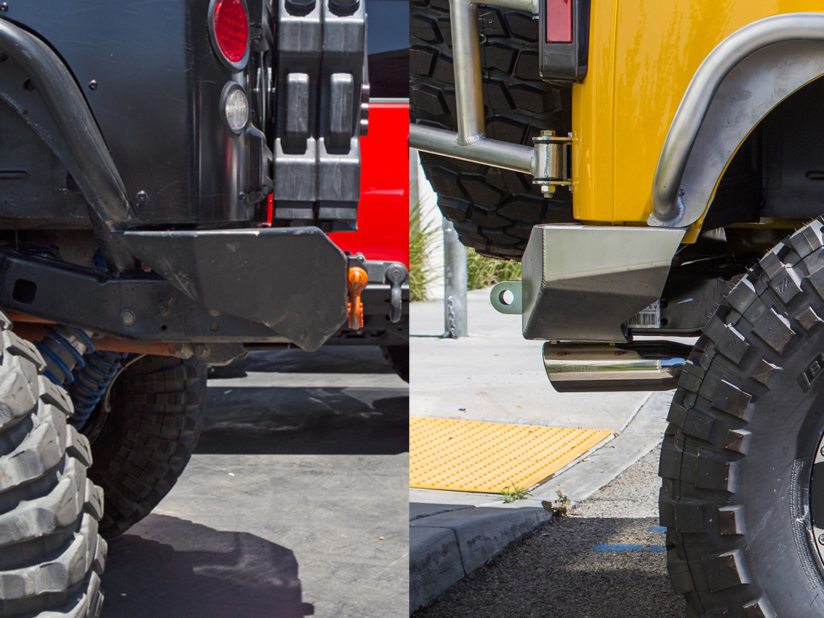 Jeep Rear Bumper | Wrangler JK Aluminum Bumper w/ Tow Points | GenRight ...