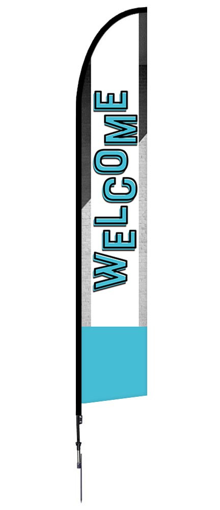 Welcome - Feather Flag - Style 5 - ChurchBanners.com