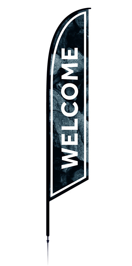 Welcome - Feather Flag - Easter Watercolor - ChurchBanners.com